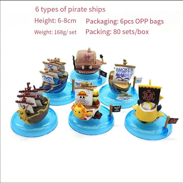 6Pcs One Piece - Mini Pirate Ships – Animeancy